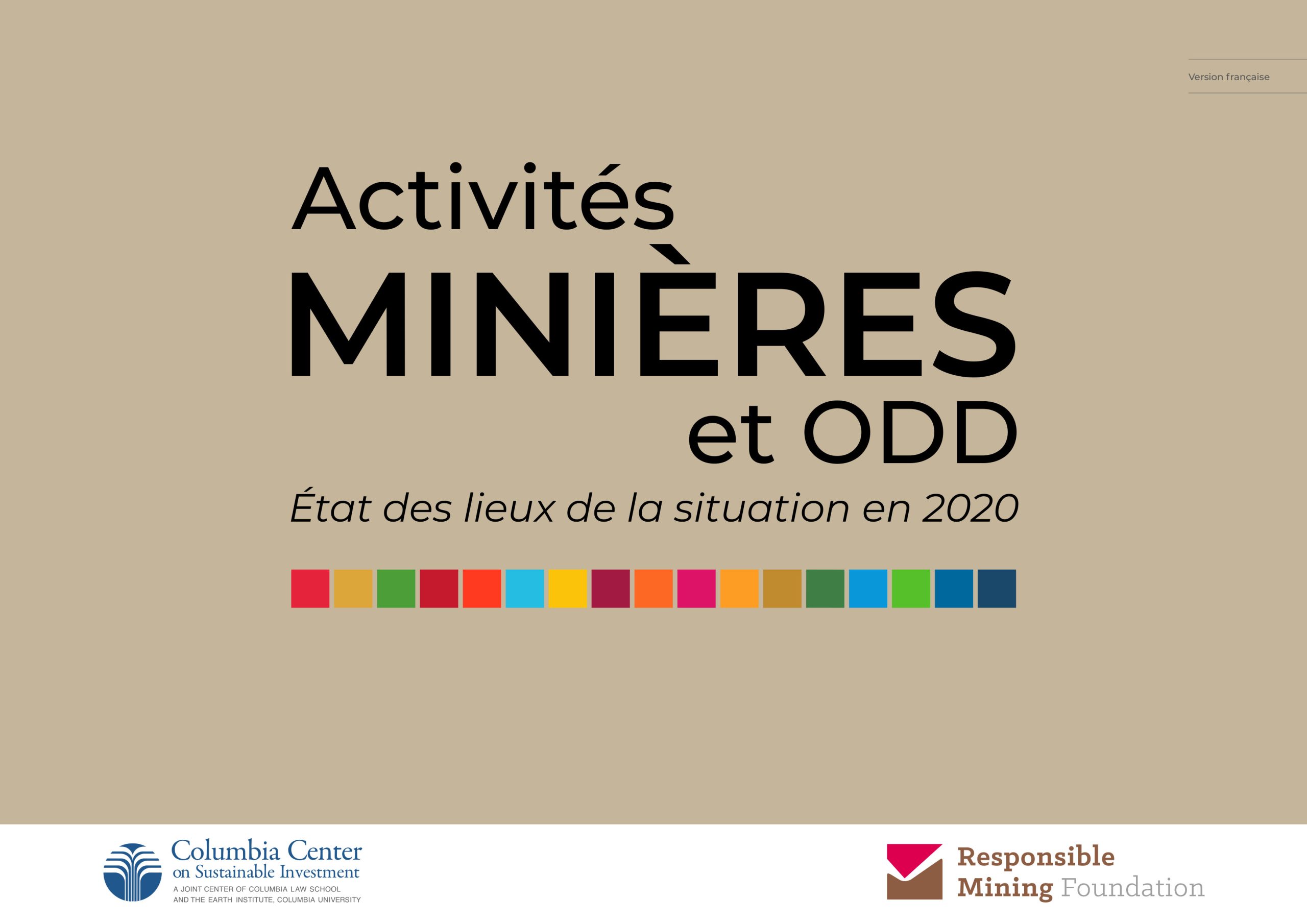 Activités minières et ODD : État des lieux de la situation en 2020 ...
