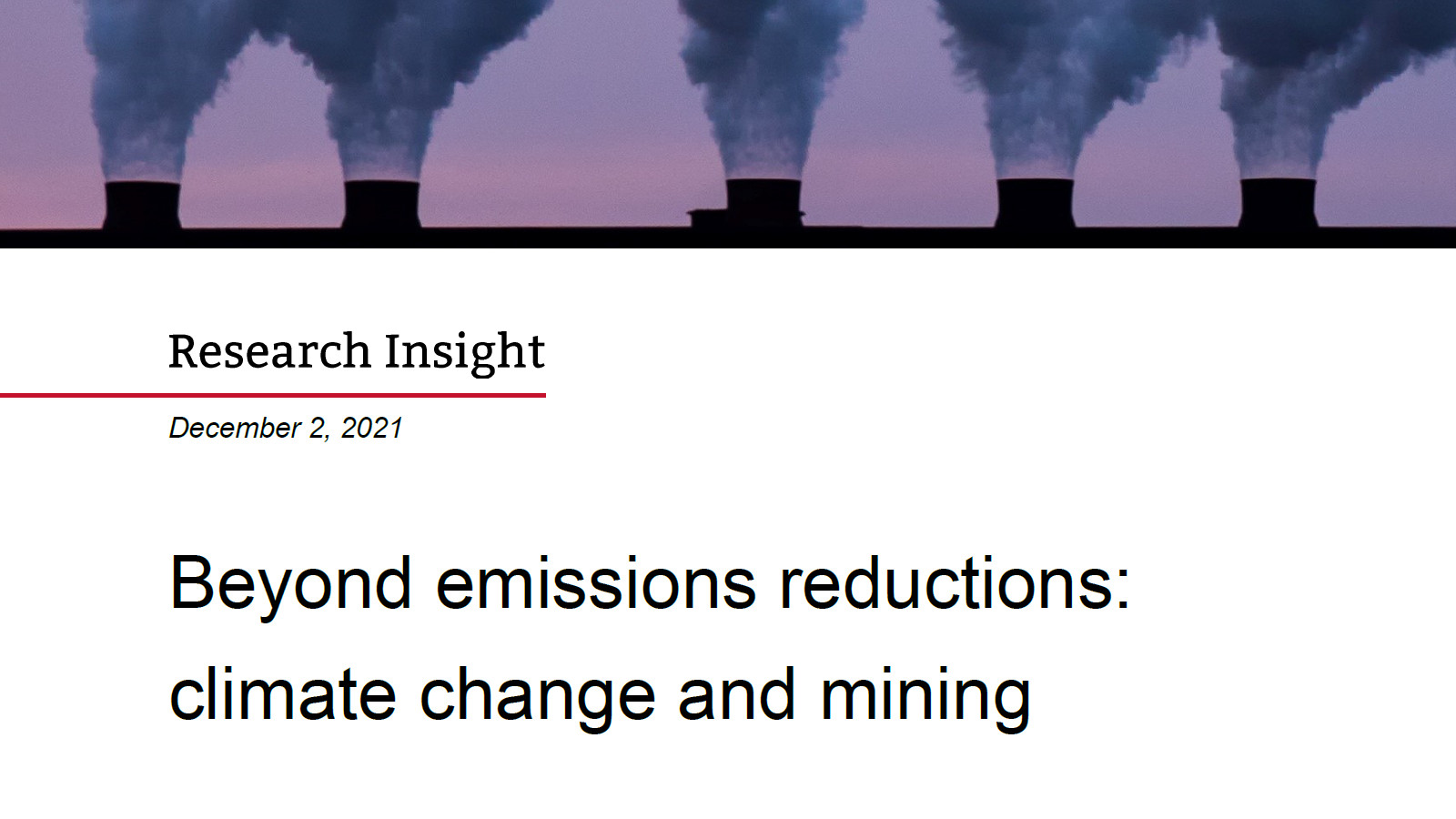 Beyond emissions reductions: climate change and mining - Responsible Mining Foundation - RMF
